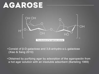Aquatic talk: Agar, agarose and agarase | PPT