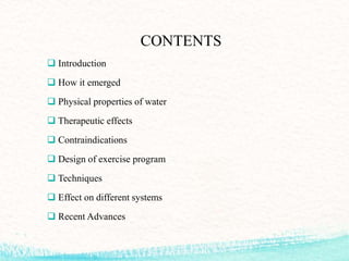 Aquatic therapy | PPTX