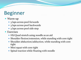 Aquatic therapy capstone | PPT