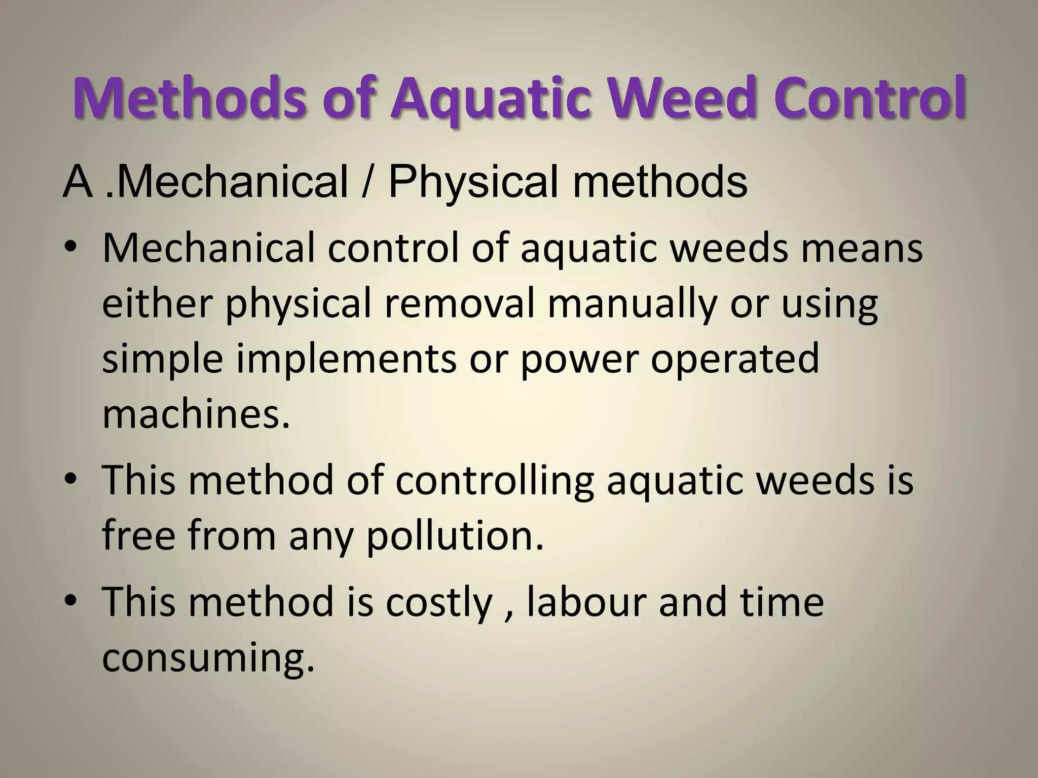 Aquatic weed management | PPTX