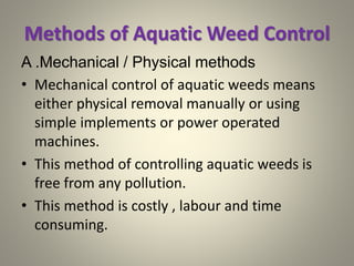 Aquatic weed management | PPTX