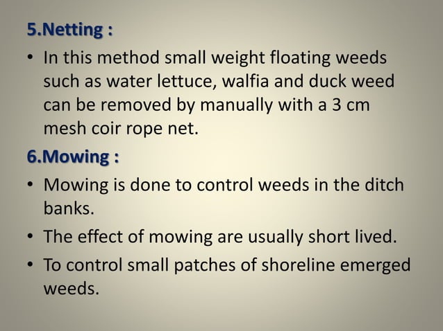 Aquatic weed management | PPTX