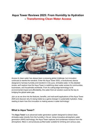 Aqua Tower Reviews 2025_ From Humidity to Hydration – Transforming ...