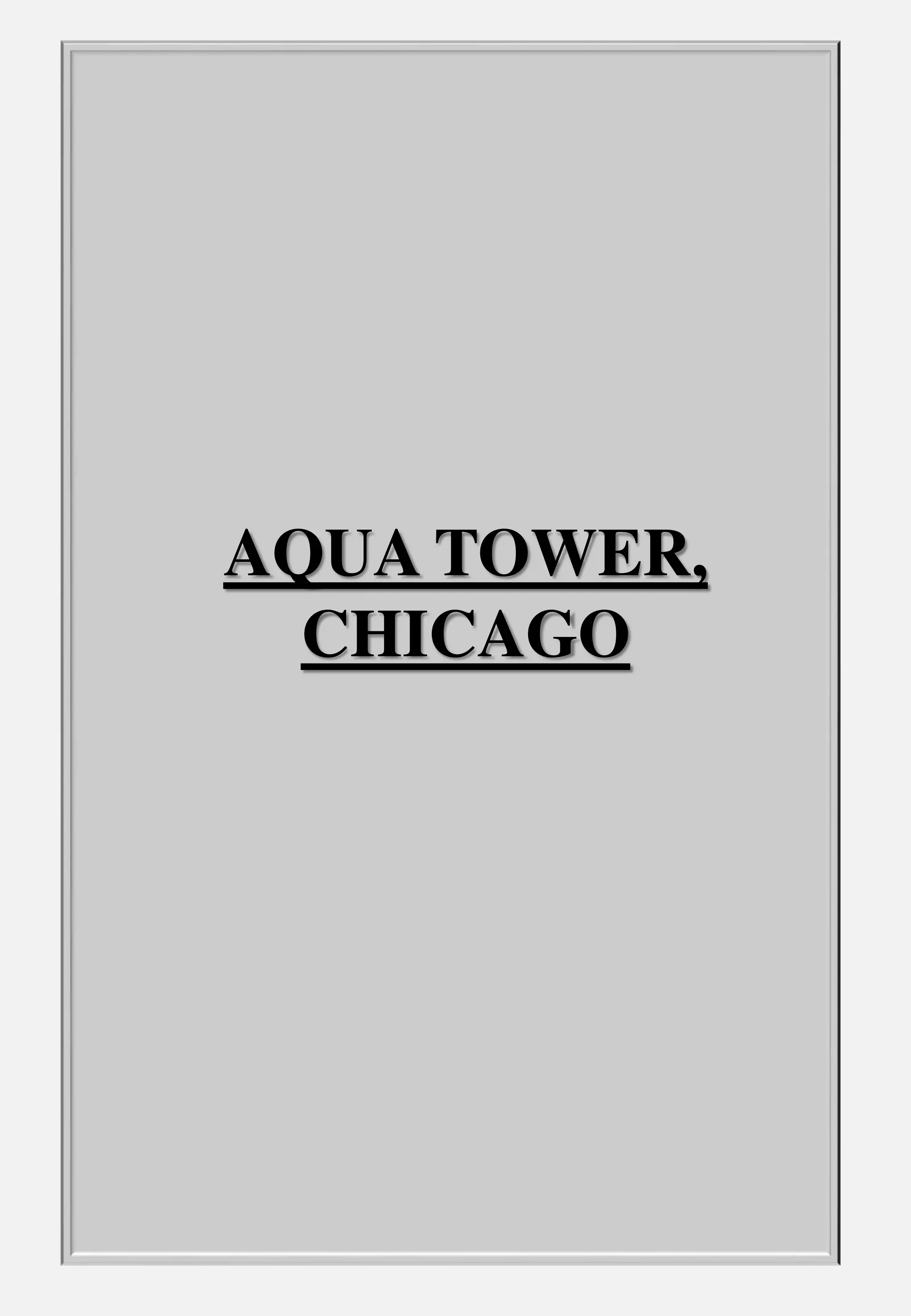 Aqua towers | PDF