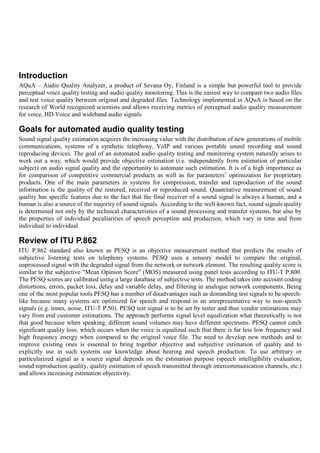 AQuA Wiki - enabling voice quality monitoring in Asterisk | PDF