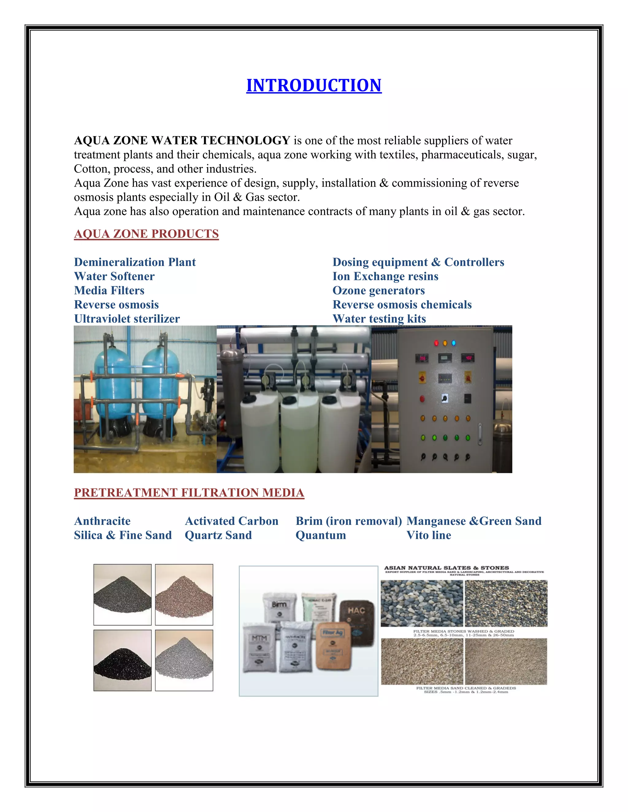 Aqua zone company profile | PDF