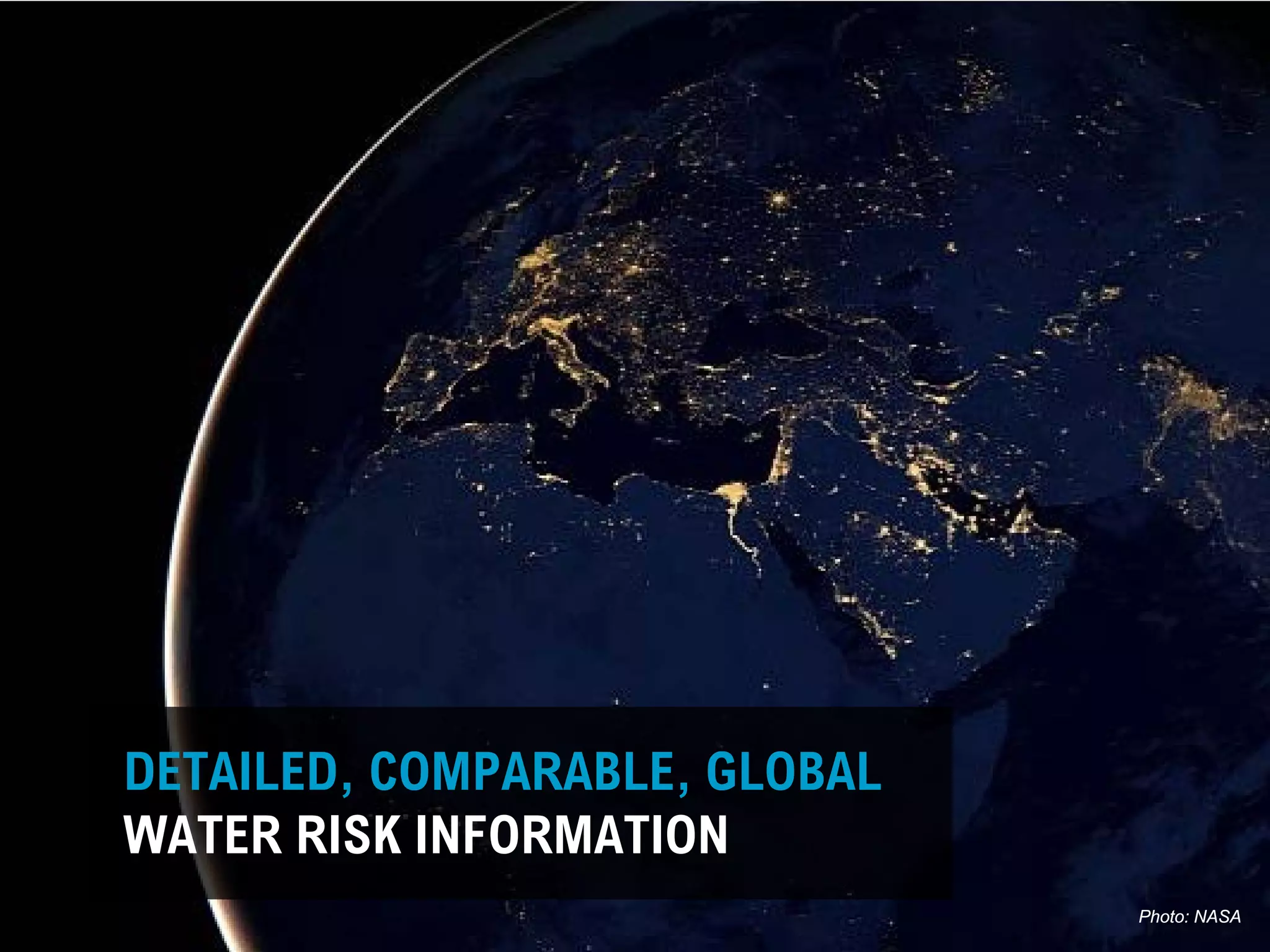 WRI's Aqueduct Global Water Risk Mapping: Data & Methodology | PDF