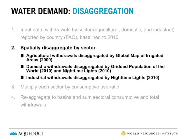 WRI's Aqueduct Global Water Risk Mapping: Data & Methodology | PDF