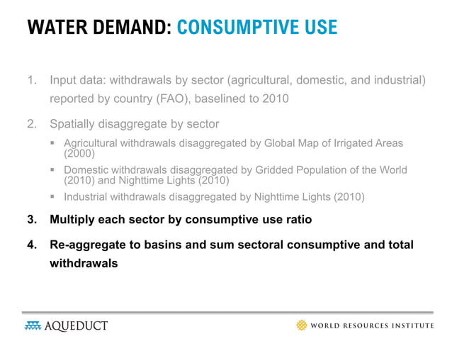 WRI's Aqueduct Global Water Risk Mapping: Data & Methodology | PDF