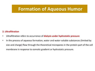 Aqueous-biochemistry , aqueous humor biochemical components | PPT