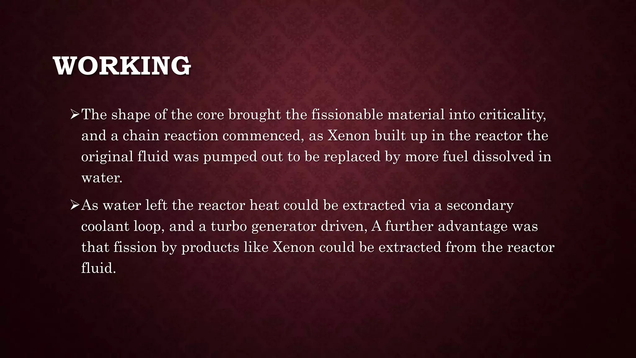 Aqueous homogeneous reactor | PPTX