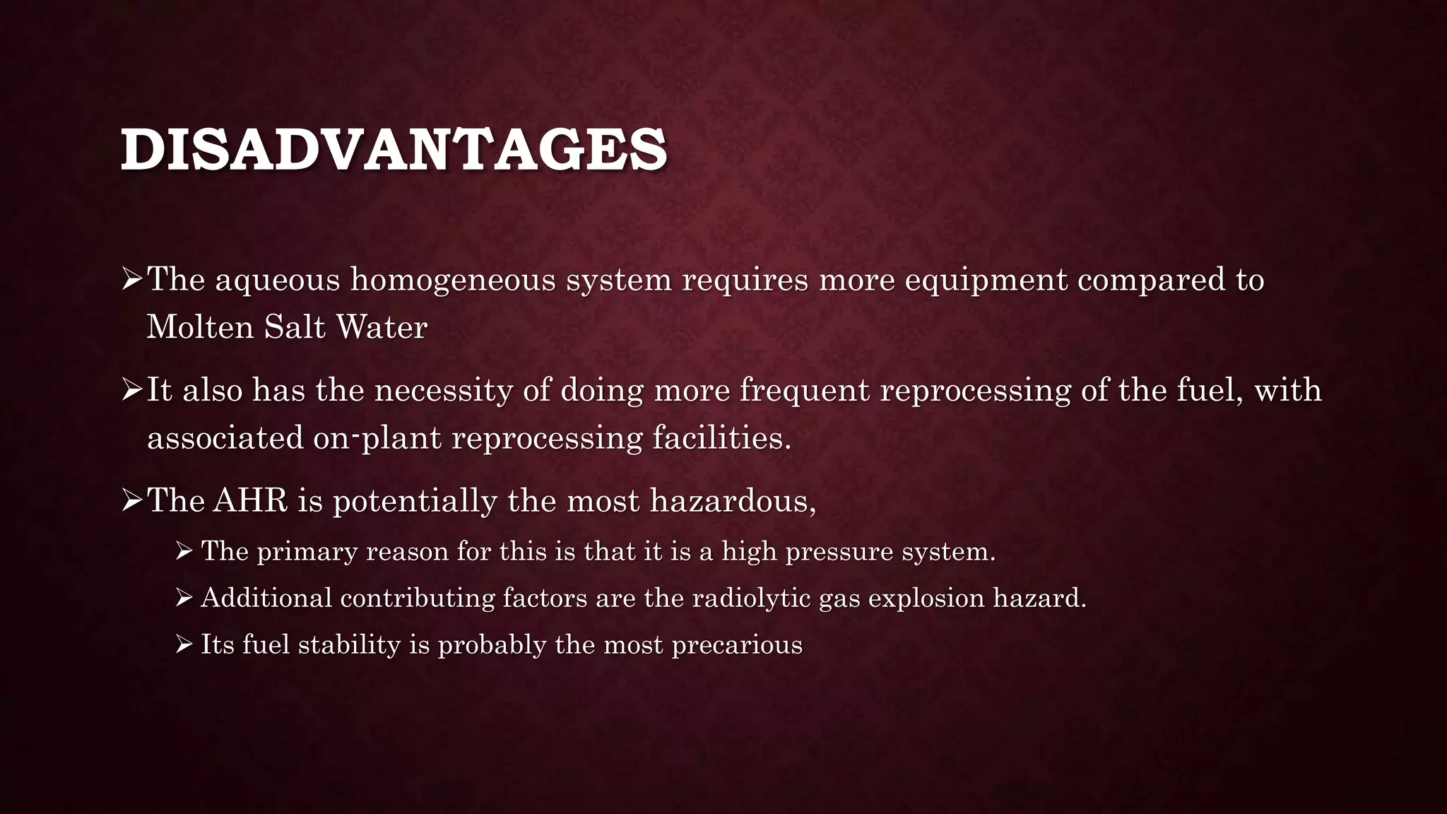 Aqueous homogeneous reactor | PPTX