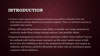 Aqueous homogeneous reactor | PPT