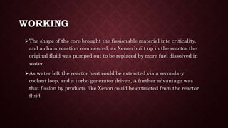 Aqueous homogeneous reactor | PPT