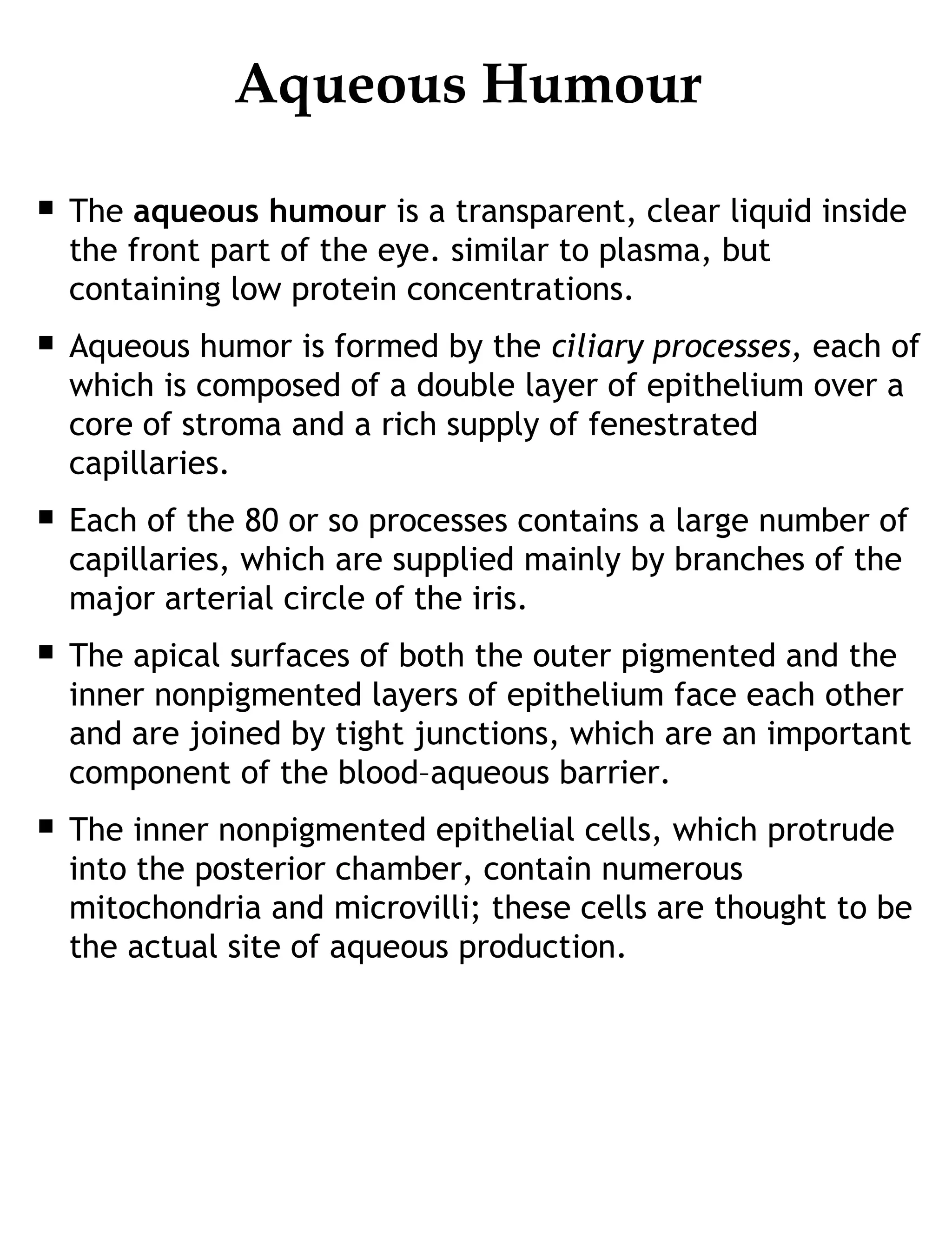 Aqueous humor,anterior chamber angle and its examination. | PDF