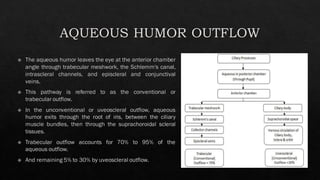 Aqueous Humor Biochemistry- Ocular Biochemistry | PPT