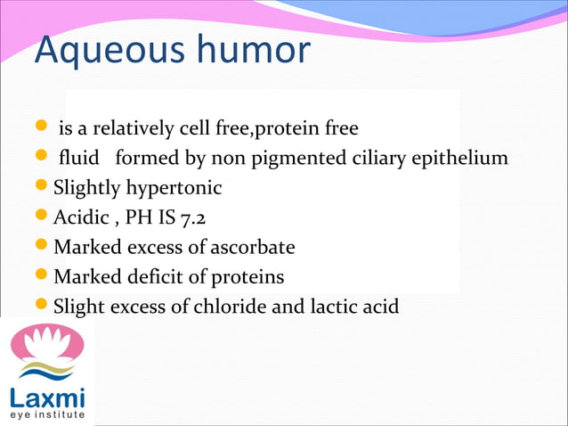 Aqueous humor dynamics | PPT