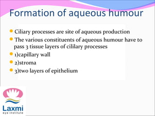 Aqueous humor dynamics | PPT