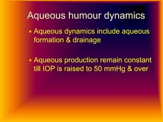 Aqueous humour | PPT