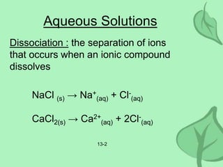 Aqueous Solutions Notes Aqueous Solutions Notes | PPTX