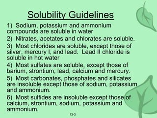 Aqueous Solutions Notes Aqueous Solutions Notes | PPTX