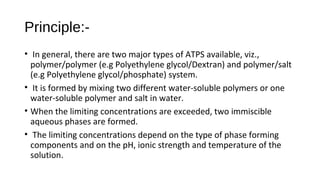 Aqueous two phase extraction | PPT