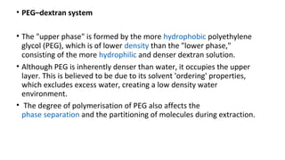 Aqueous two phase extraction | PPT