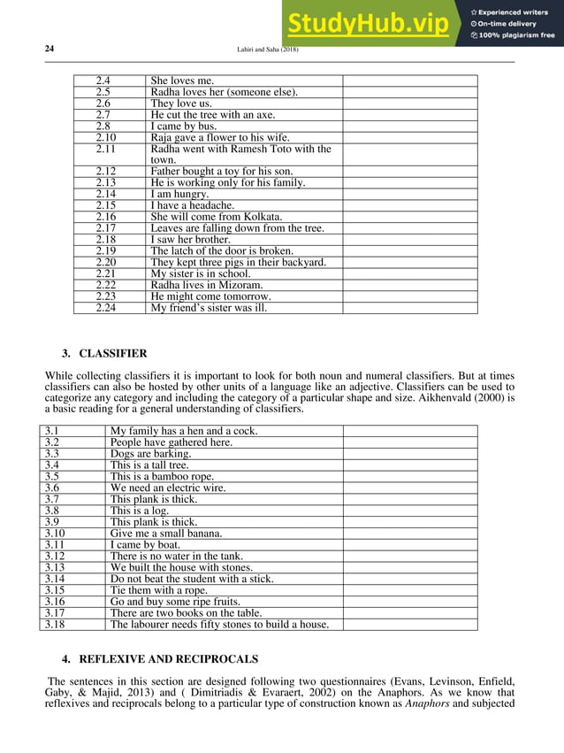 A Questionnaire Developed For Conducting Fieldwork On Endangered And ...