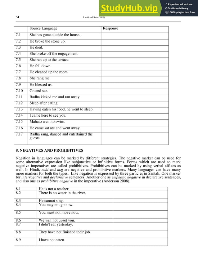 A Questionnaire Developed For Conducting Fieldwork On Endangered And ...