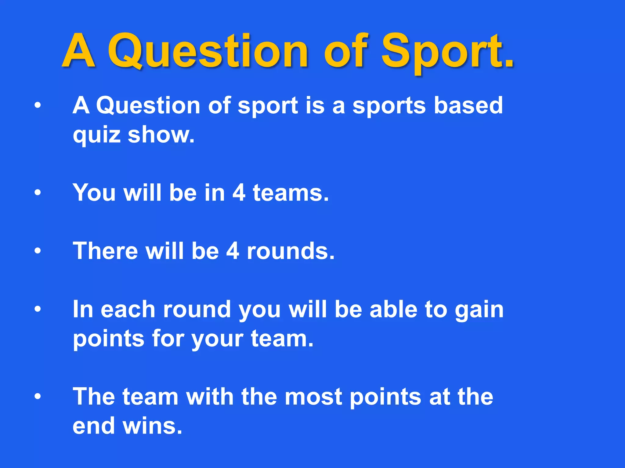 A question of sport | PPTX
