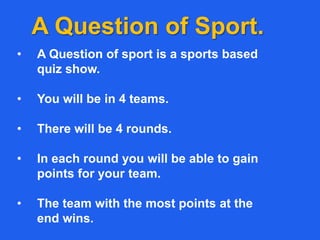 A question of sport | PPTX