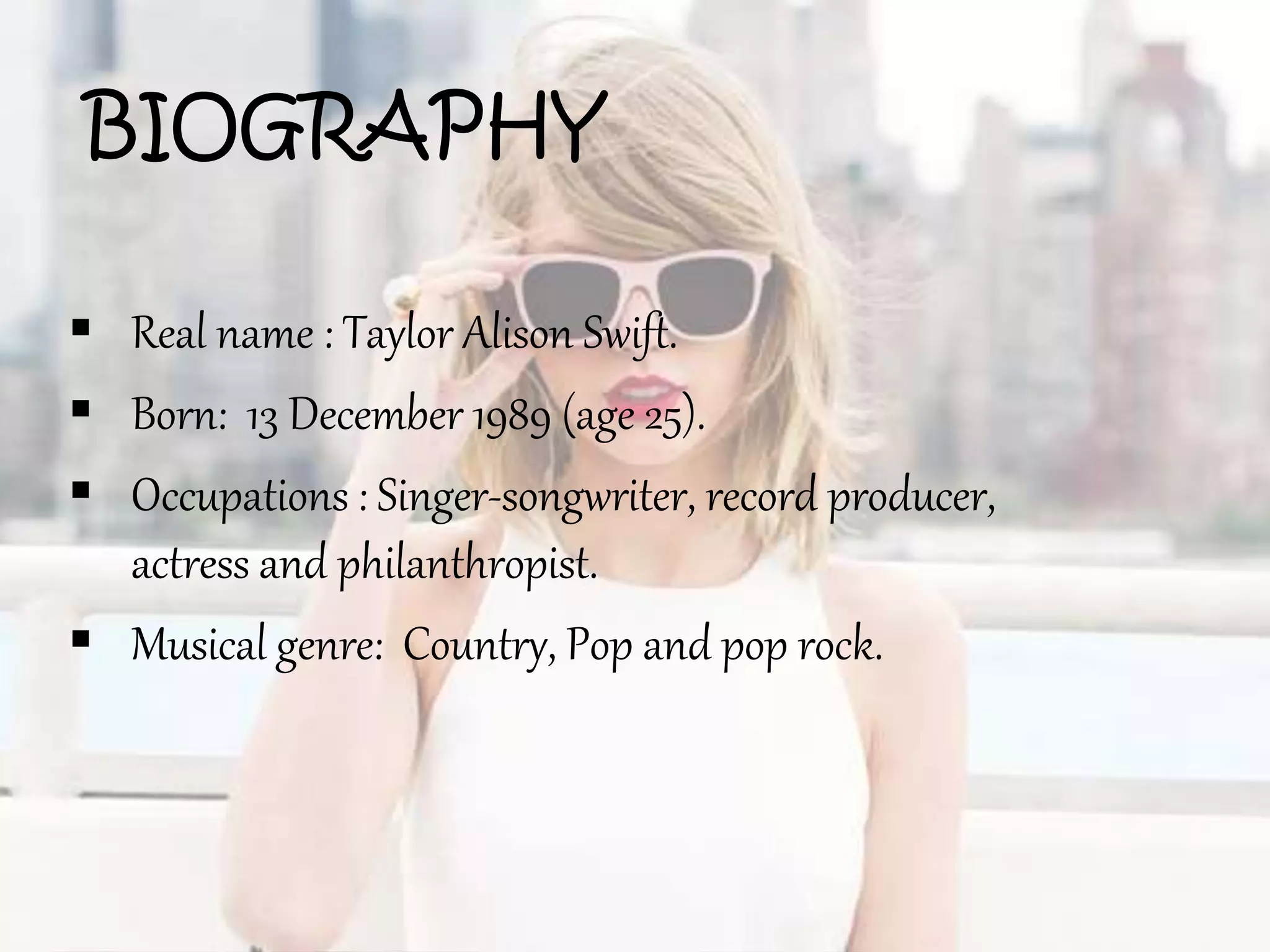 Power Point Taylor Swift | PPTX