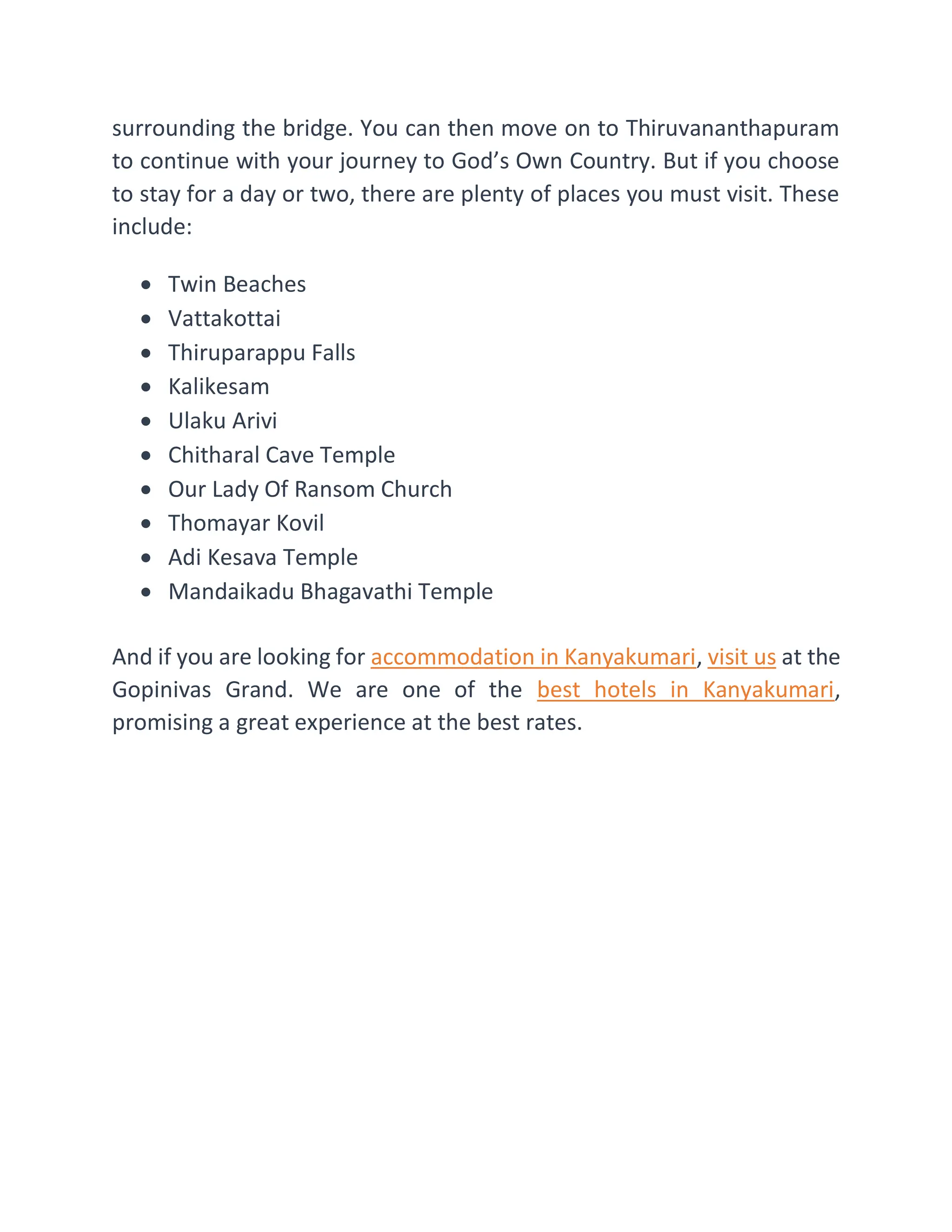 A Quick 2-Day Kanyakumari Travel Guide | PDF
