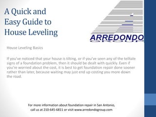 A Quick and Easy Guide to House Leveling | PPT