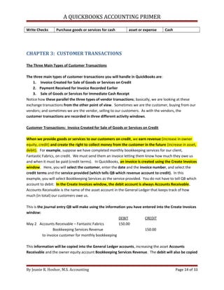 A quickbooks accounting primer | PDF