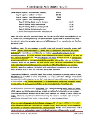 A quickbooks accounting primer | PDF