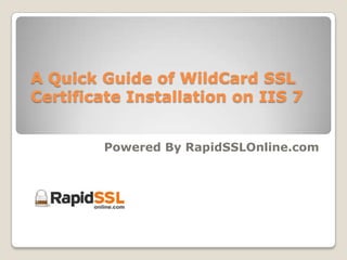 A Quick Guide of Wildcard SSL Certificate Installation on IIS Web ...