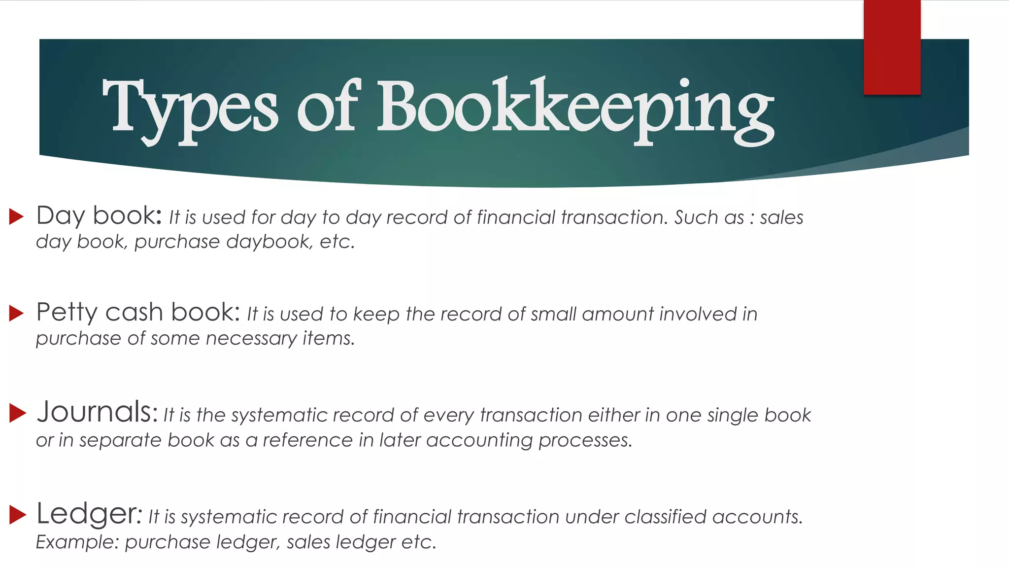 A quick guide on accounting process of bookkeeping | PPTX | Business ...