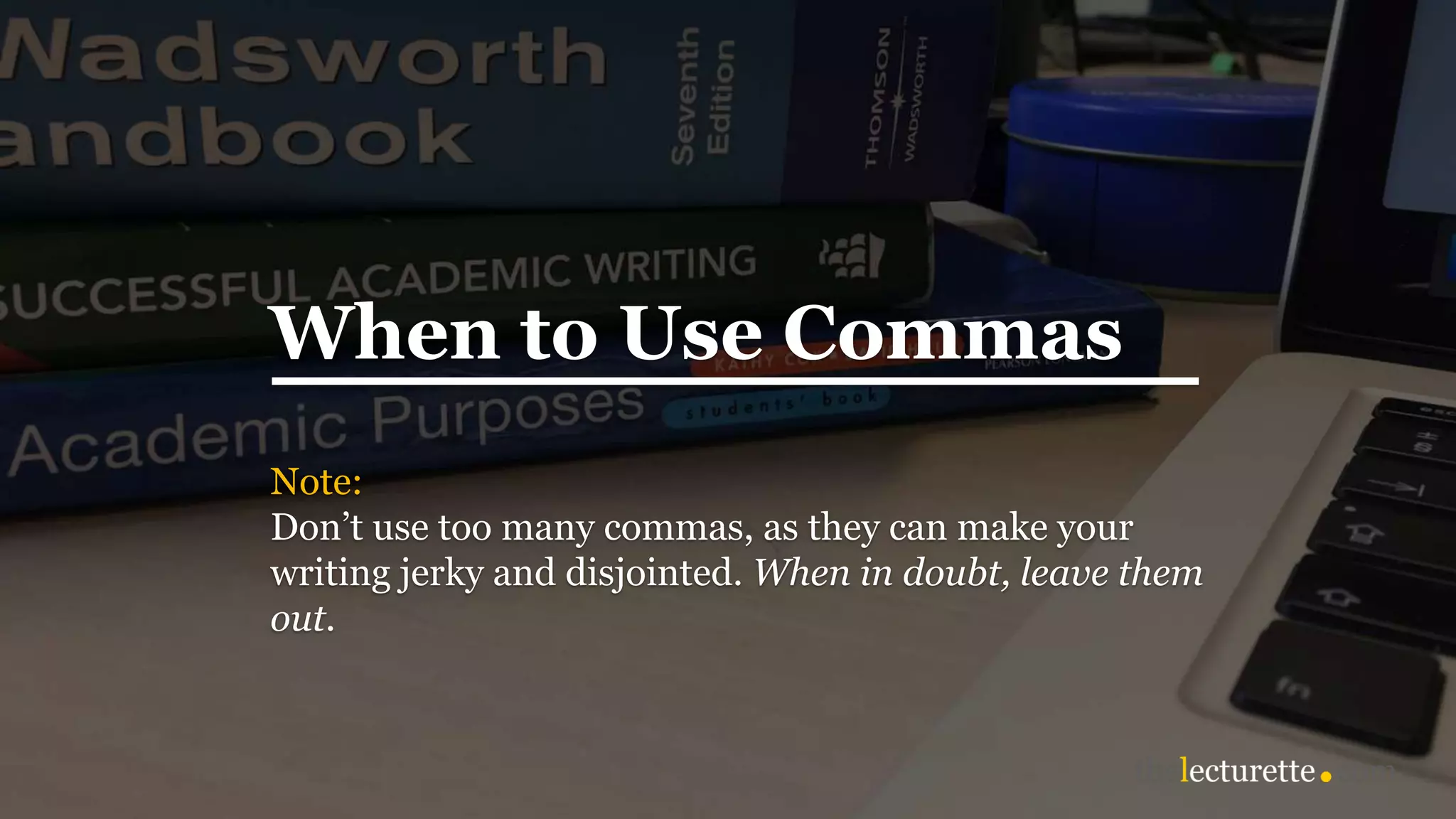 A quick guide to comma use | PPTX