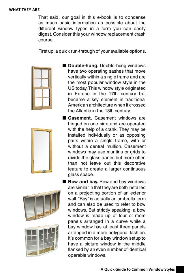 A Quick Guide to Common Window Styles