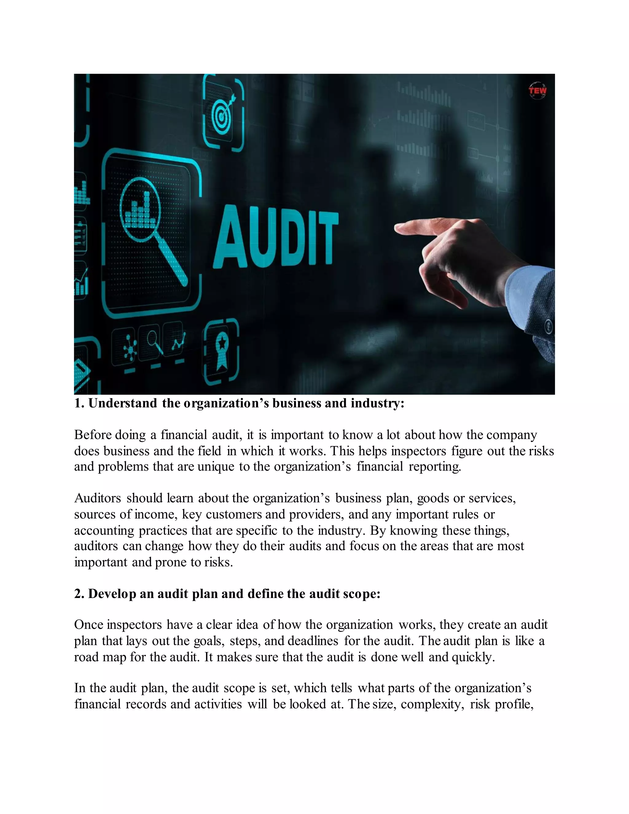 7 Steps to Conducting a Financial Audit | The Enterprise World | PDF