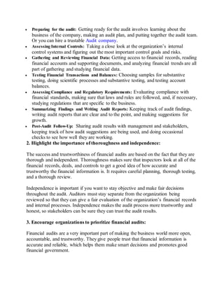 7 Steps to Conducting a Financial Audit | The Enterprise World | PDF