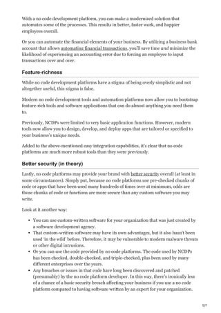 A Quick Guide to No Code Platforms | PDF