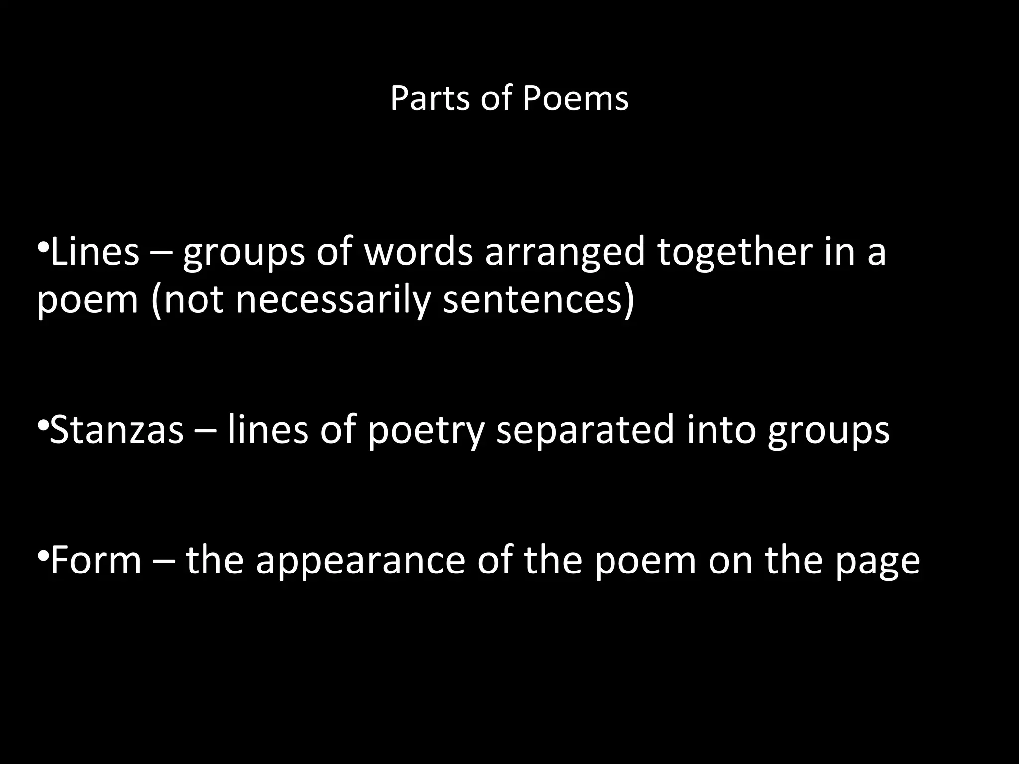 A Quick Guide to Poetry | PPTX