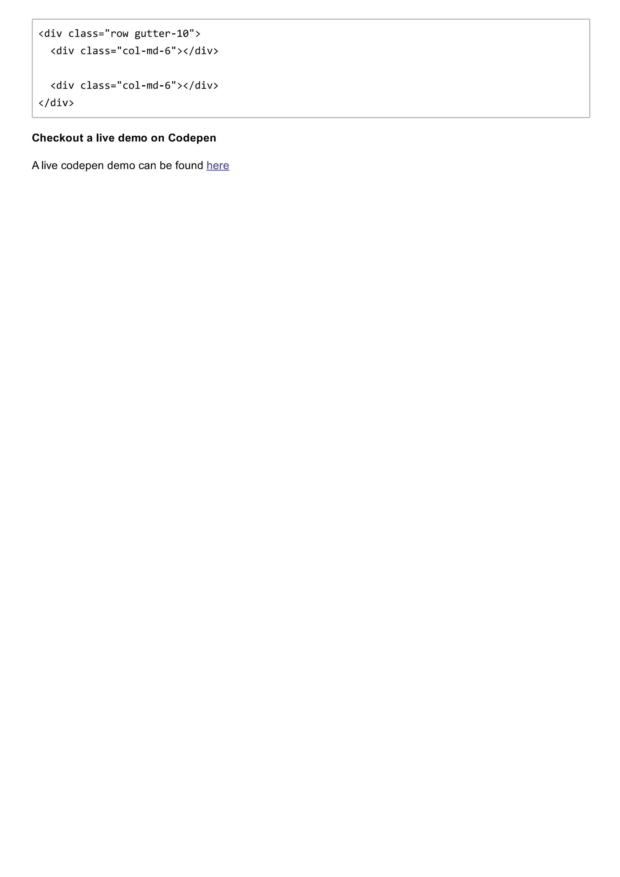 A Quick Guide To Resizing Bootstraps Gutter Width Pdf Web Design And Html Internet