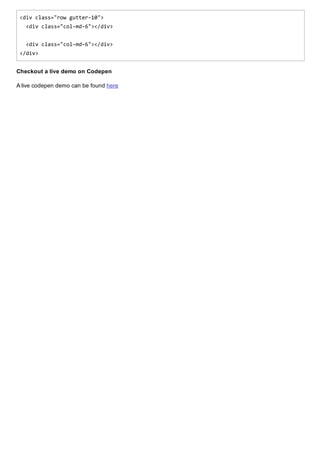 A quick guide to resizing bootstrap's gutter width | PDF | Web Design and HTML | Internet