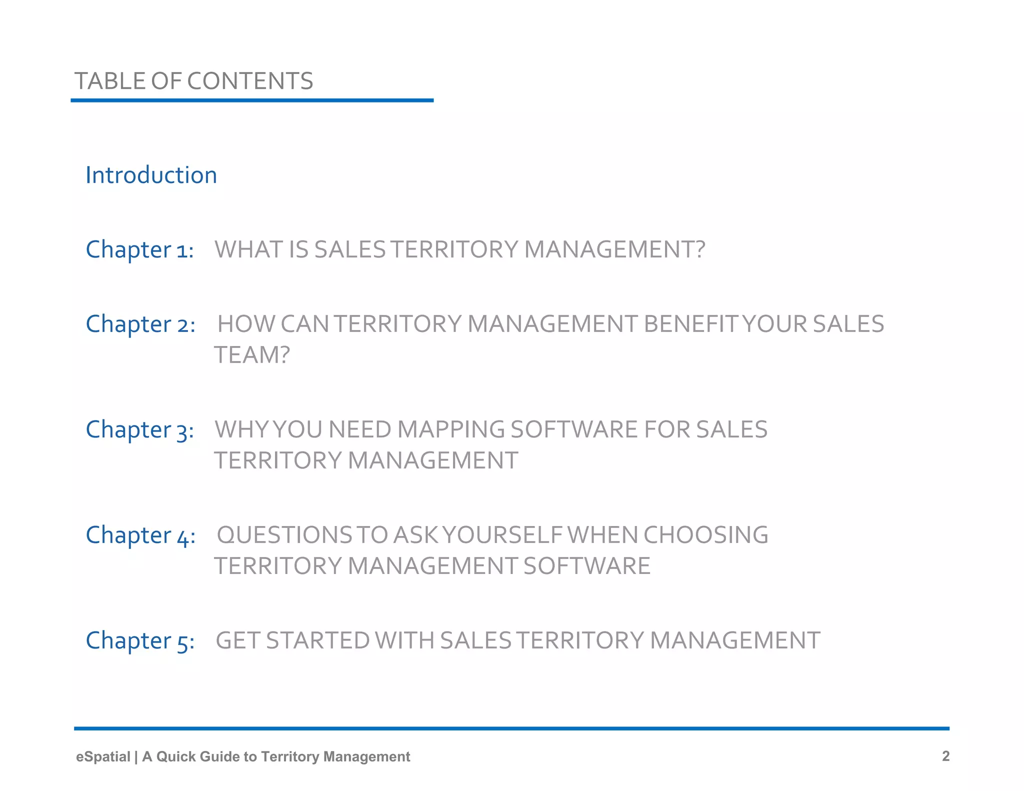 A Quick Guide to Sales Territory Management by eSpatial | PDF