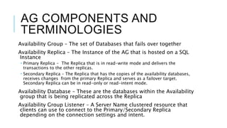 A Quick Guide to Sql Server Availability Groups | PPTX