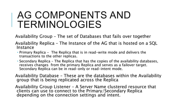 A Quick Guide to Sql Server Availability Groups | PPT