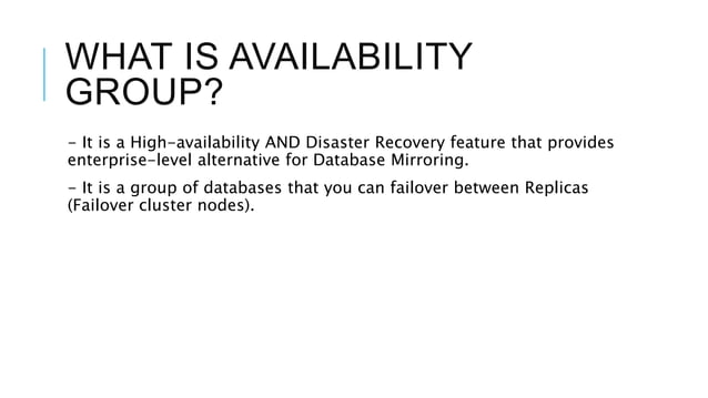 A Quick Guide to Sql Server Availability Groups | PPT